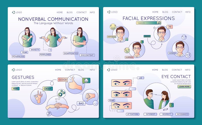 Nonverbal Communication Text Composition Stock Vector - Illustration of ...