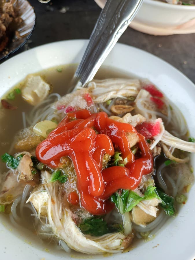 Noodle Chicken and Chili Have Perfect Taste Stock Photo - Image of meat ...