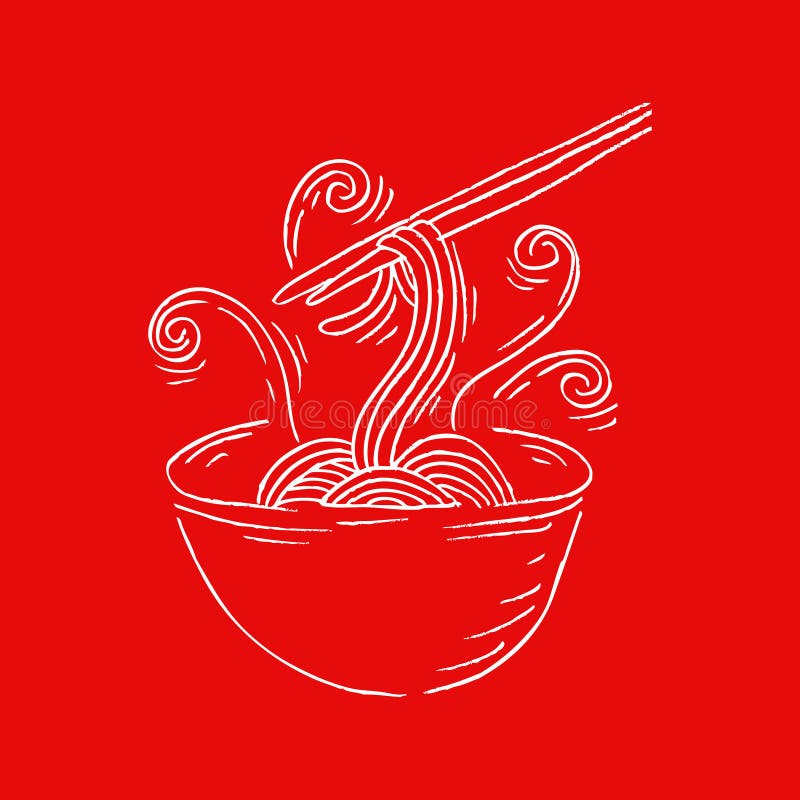 Noodle Doodle Seamless Pattern with Brown Color Stock Vector ...