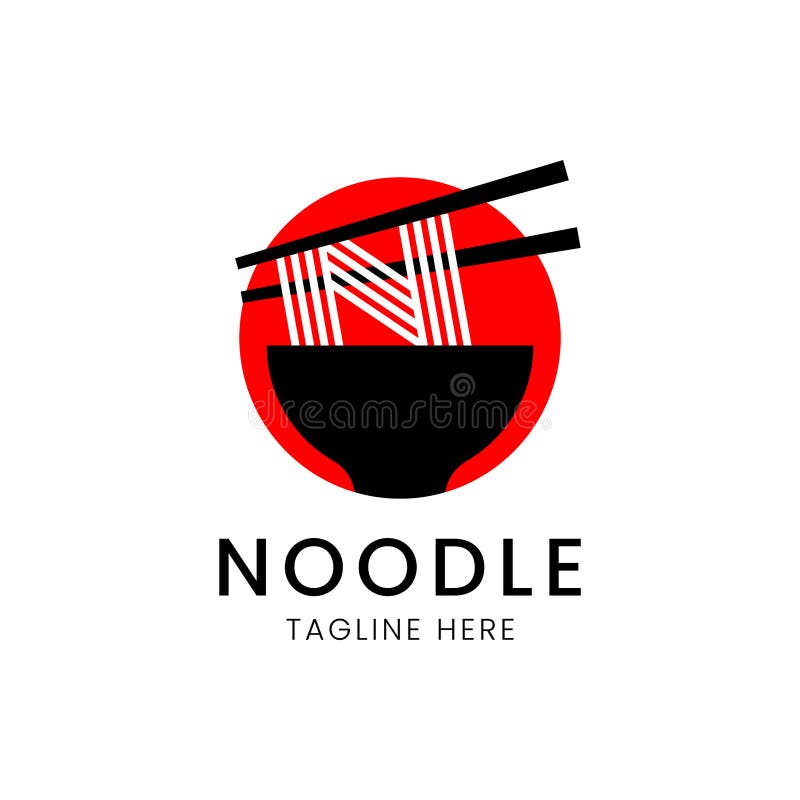 Noodle Logo Design Template Stock Illustration - Illustration of logo ...
