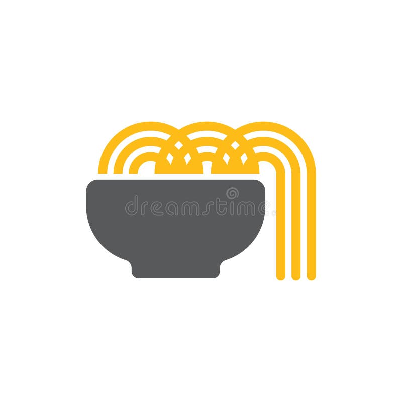 Noodle Logo Template Icon stock vector. Illustration of delicious ...