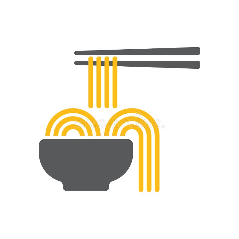 Noodle Logo Template Icon stock vector. Illustration of spaghetti ...