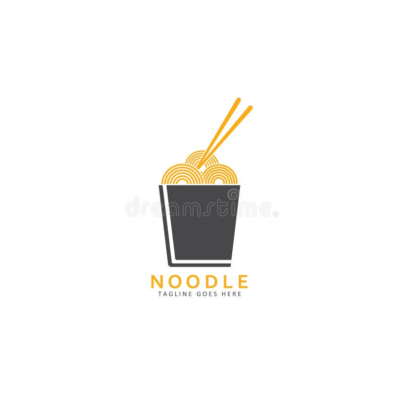 Noodle Logo Vector Icon Illustration Stock Vector - Illustration of ...