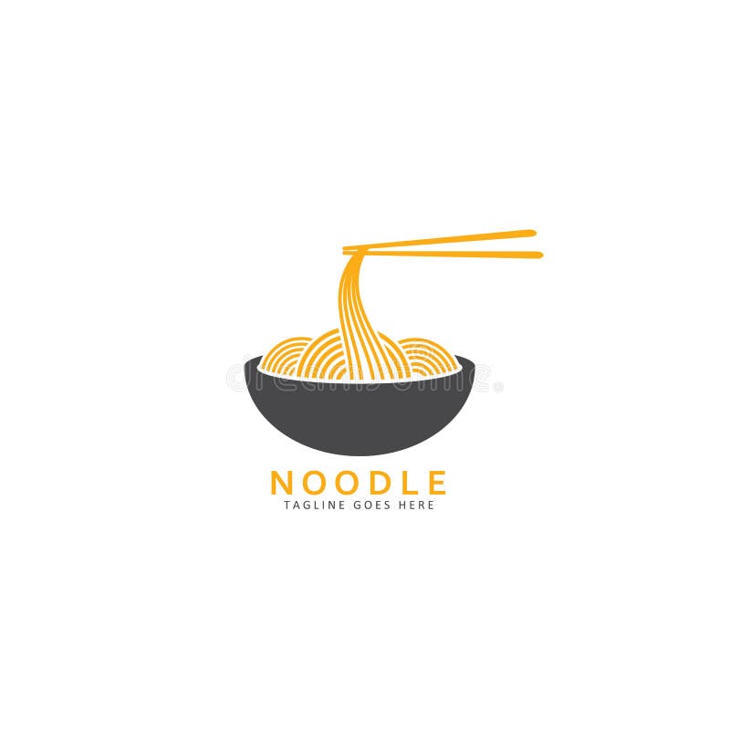 Noodle Logo Vector Icon Illustration Stock Vector - Illustration of ...