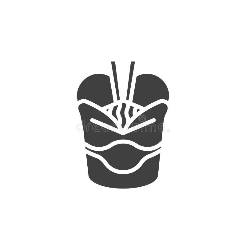 Noodle Pack vector icon stock vector. Illustration of open - 234308317
