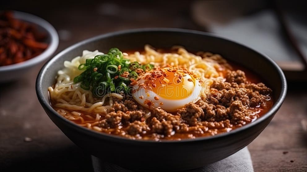 Noodle Ramen Realistic Photo Stock Illustration - Illustration of lunch ...