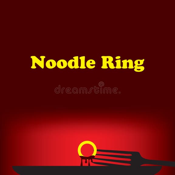 Noodle Ring poster stock vector. Illustration of cartoon - 319985489