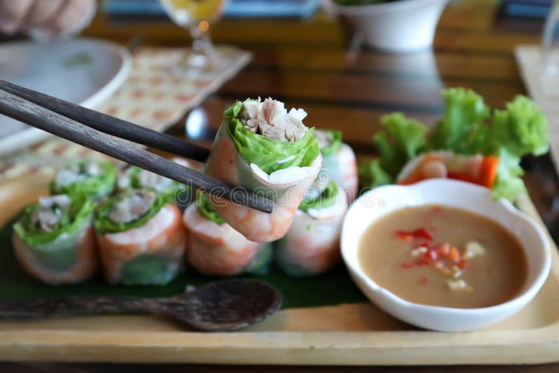 Noodle Roll or Rice Noodle Roll or Vietnamese Roll Stock Image - Image ...