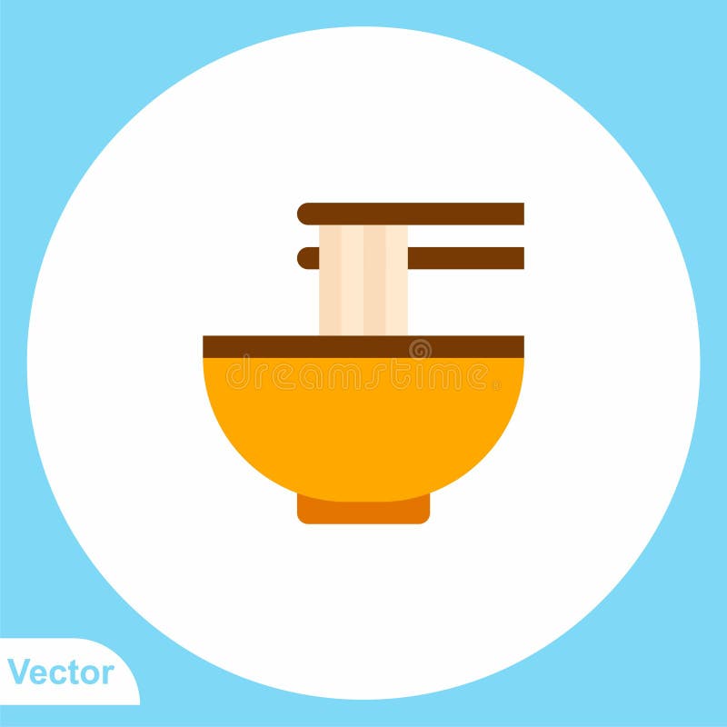 Noodle Vector Icon Sign Symbol Stock Illustration - Illustration of ...