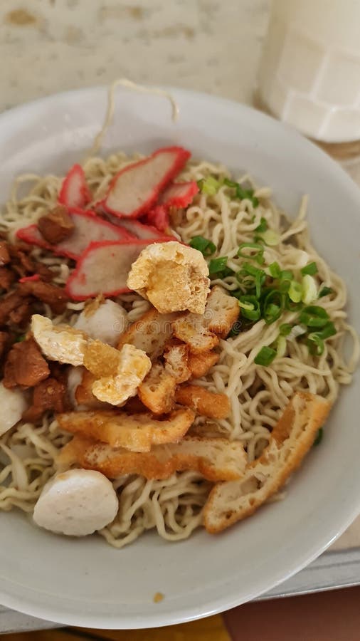 Noodle West Kalimantan Local Food Stock Image - Image of porkskinchips ...