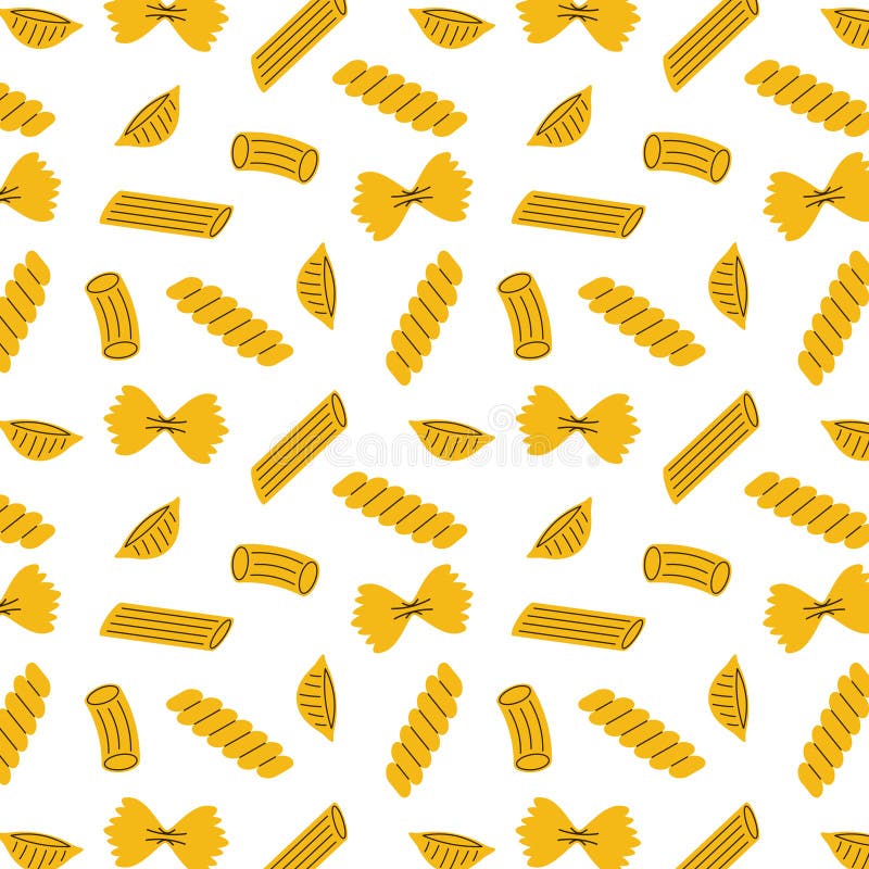 NoodlepattPasta Noodles Pattern Wallpaper. Stock Vector - Illustration ...