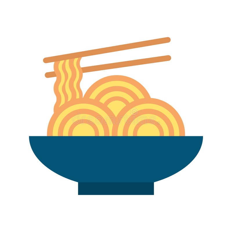 Wok Noodles Icon Set stock vector. Illustration of traditional - 288770635