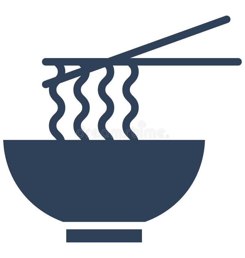 Noodles Isolated Vector Icon That Can Be Easily Modified Or Edit Stock Vector Illustration Of
