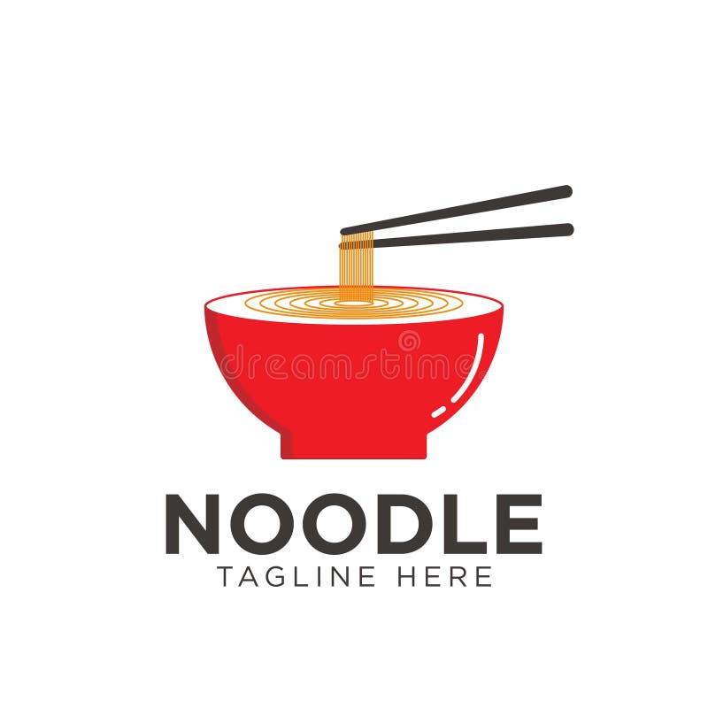 Noodles logo design stock vector. Illustration of graphic - 209880360