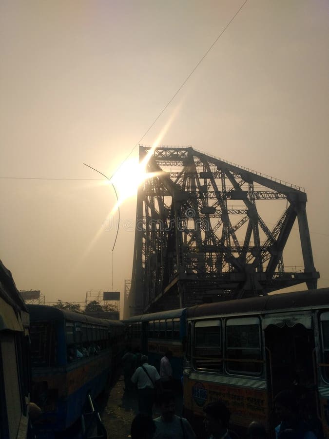 Howrah Bridge from Front View during Noon Editorial Photo - Image of ...