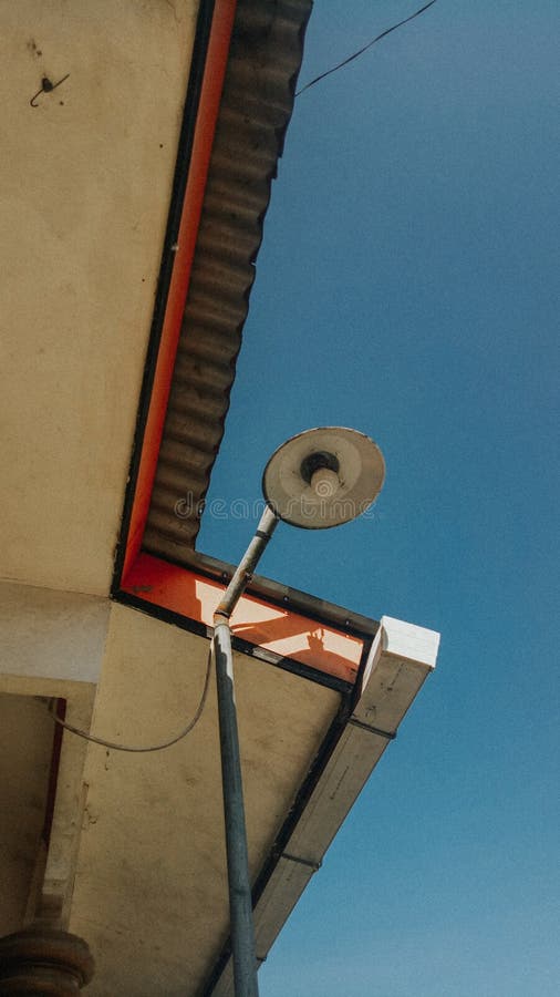 Noon View Suburban Street Lights Stock Image - Image of street ...