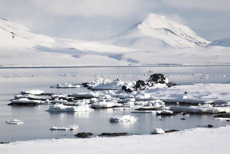 Noordpool De Winterlandschap Stock Afbeelding - Image of kust, strand ...