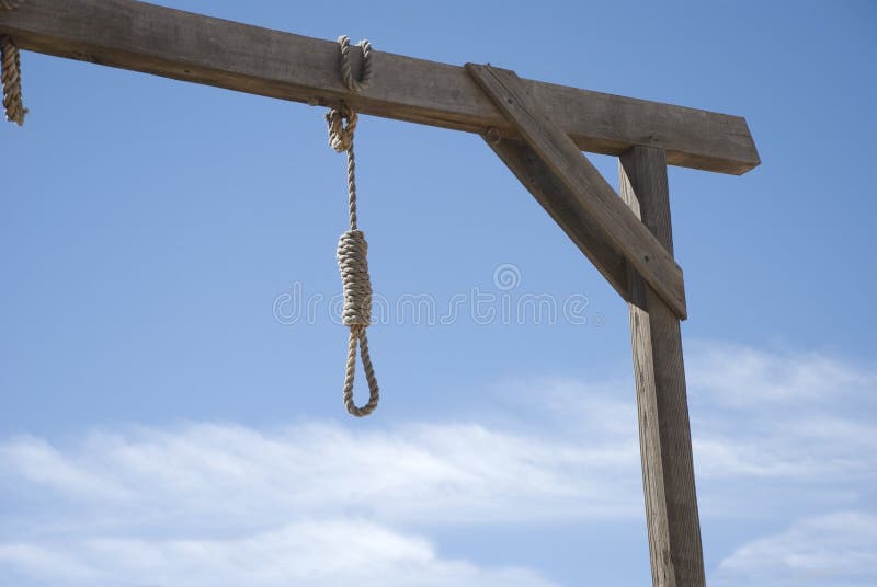 Noose Hanging from Gallows stock image. Image of stand - 121825623
