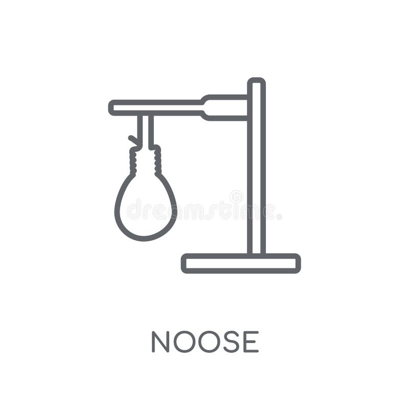 Noose Linear Icon. Modern Outline Noose Logo Concept on White Ba Stock ...