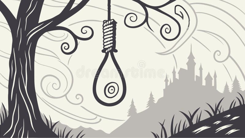 Noose from Tree with Swirling Branches Vector Art, Vector Design ...