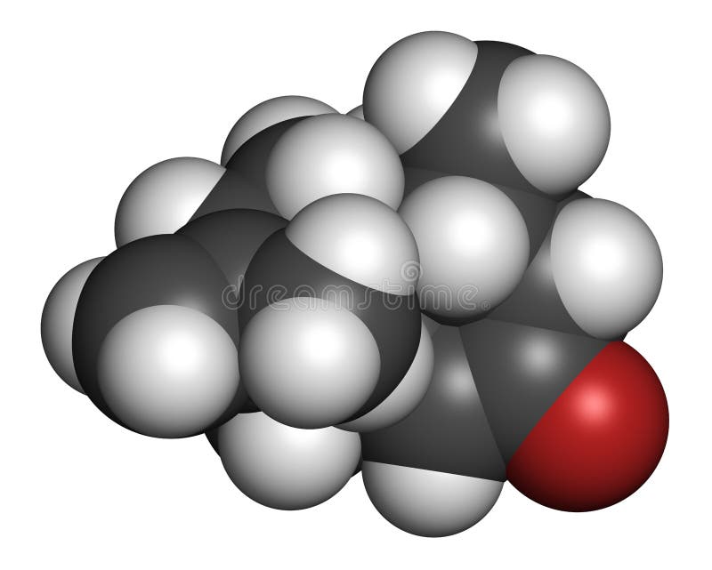 Nootkatone Natural Insect Repellent Molecule. Present in Grapefruit. 3D ...