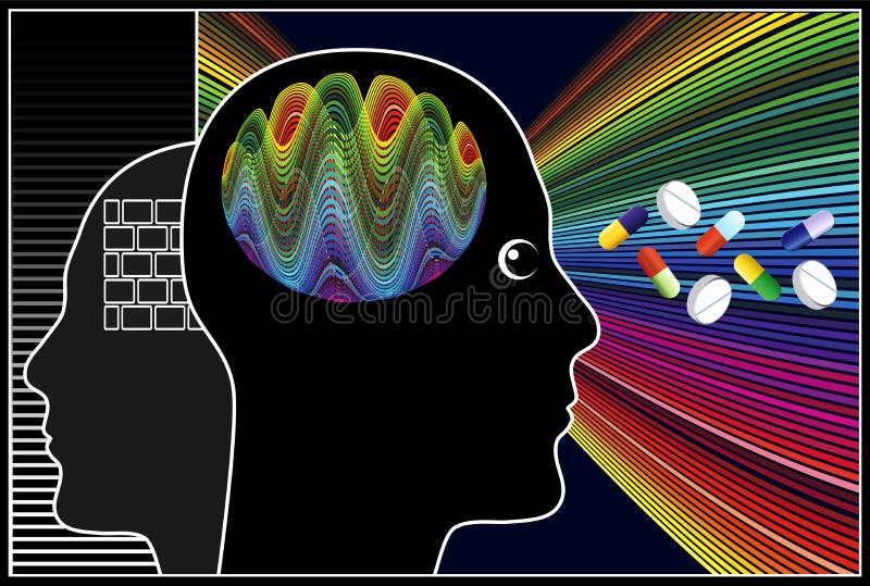 Nootropic Drugs stock illustration. Illustration of creativity - 64412903