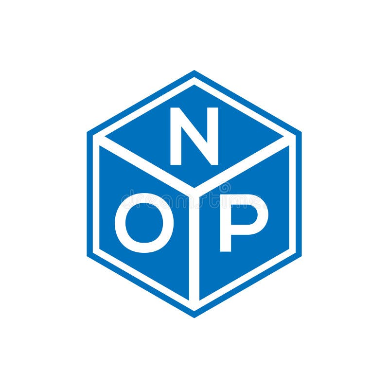 NOP Letter Logo Design on Black Background. NOP Creative Initials ...