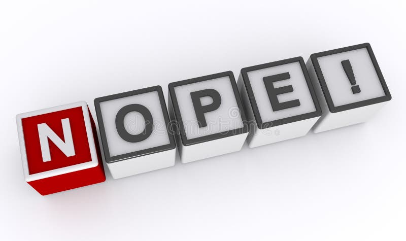 Nope Word Stock Illustrations – 224 Nope Word Stock Illustrations ...