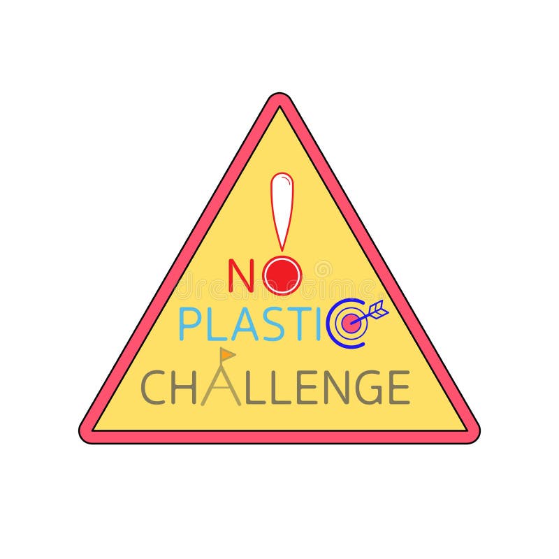 Plastic Challenge Typographic Design Stock Illustrations – 10 Plastic ...