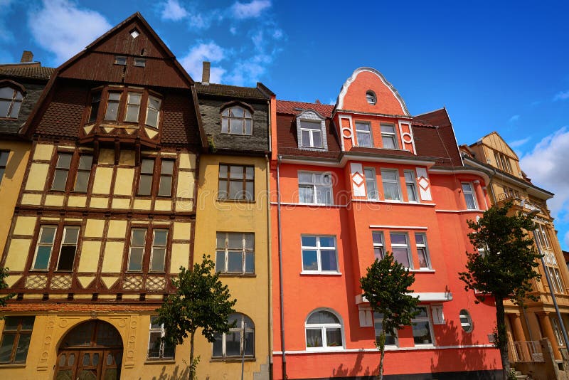 Nordhausen Downtown Facades Thuringia Germany Stock Image - Image of ...