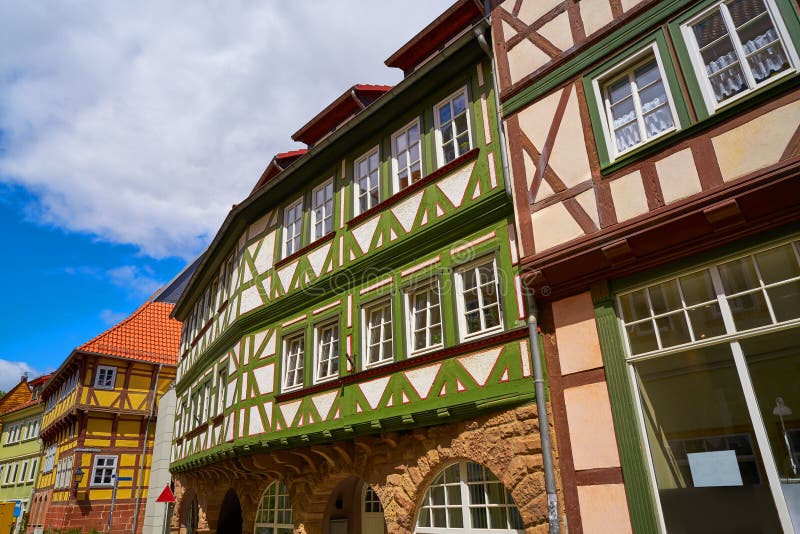 Nordhausen Downtown Facades Thuringia Germany Stock Image - Image of ...