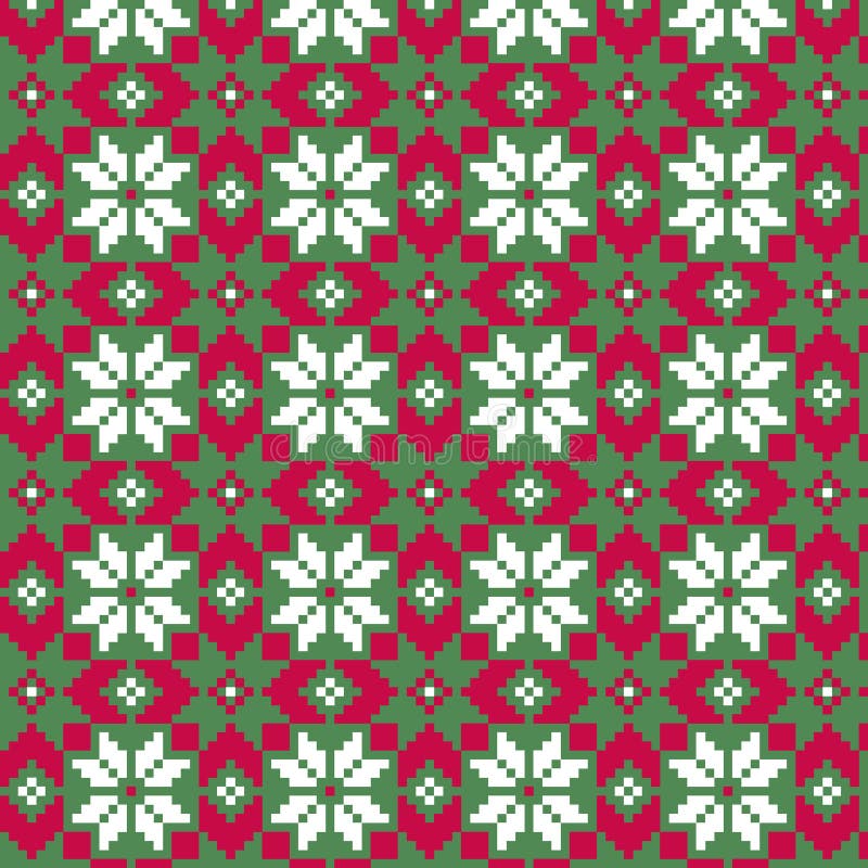 Nordic Christmas Seamless Abstract Pattern Stock Illustration ...