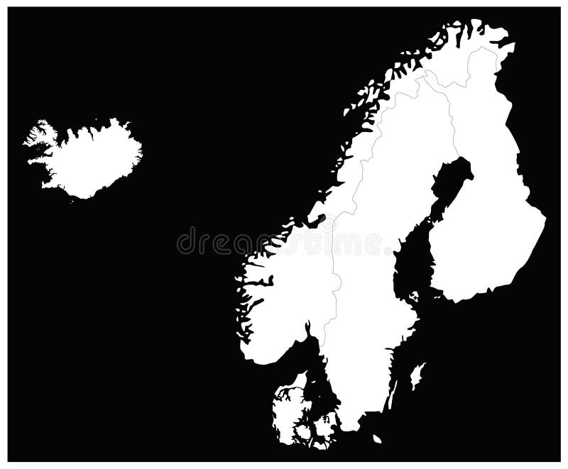Vector Map Nordic Countries Stock Illustrations – 206 Vector Map Nordic ...