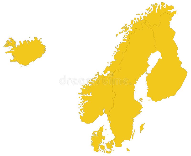 Vector Map Nordic Countries Stock Illustrations – 206 Vector Map Nordic ...