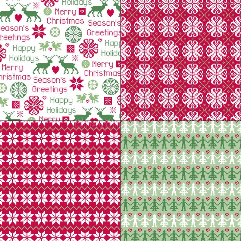 Holiday Patterns of Stars and Flowers for Gifts Ground Stock ...