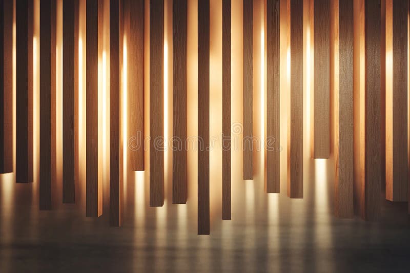 Nordic Style Background Features Vertical Wooden Slats Create Elegant ...