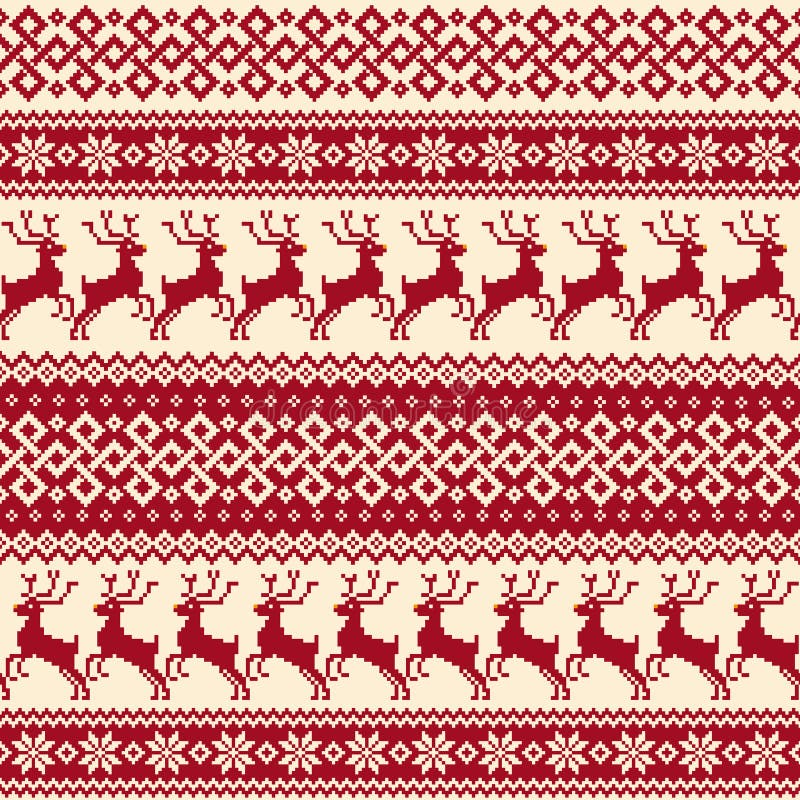 Nordic Pattern Illustration. Stock Vector - Illustration of seamless ...