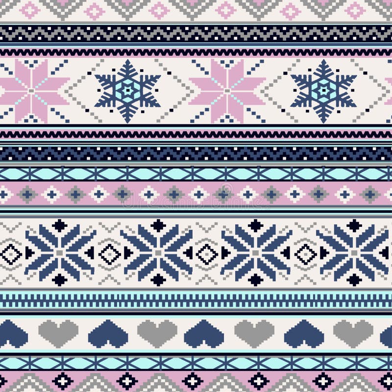 Nordic Pattern Illustration Vector. New Year or Winter Design Stock ...
