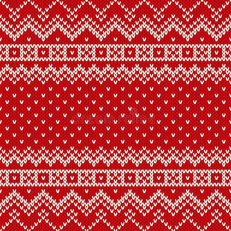 Nordic Traditional Fair Isle Style Seamless Knitted Pattern Stock ...