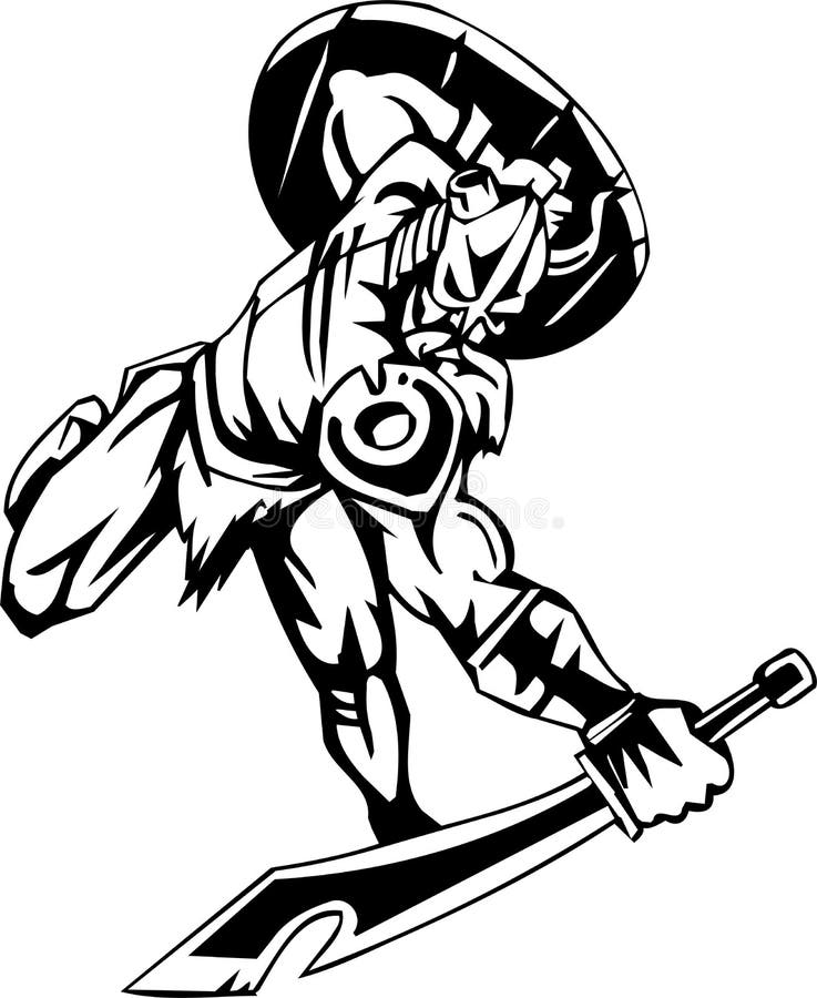 Nordic Viking - Vector Illustration. Vinyl-ready. Stock Vector ...