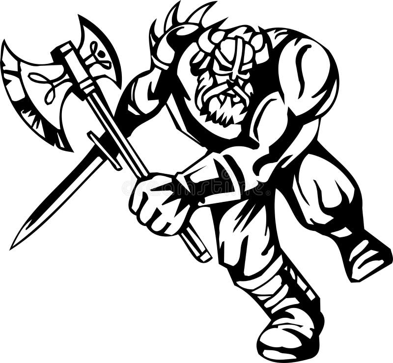 Nordic Viking - Vector Illustration. Vinyl-ready. Stock Vector ...