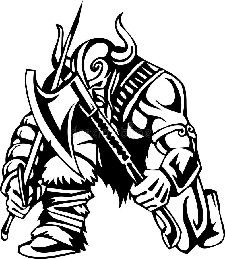 Nordic Viking - Vector Illustration. Vinyl-ready. Stock Vector ...