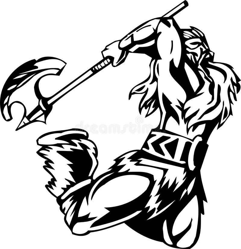 Nordic Viking - Vector Illustration. Vinyl-ready. Stock Vector ...