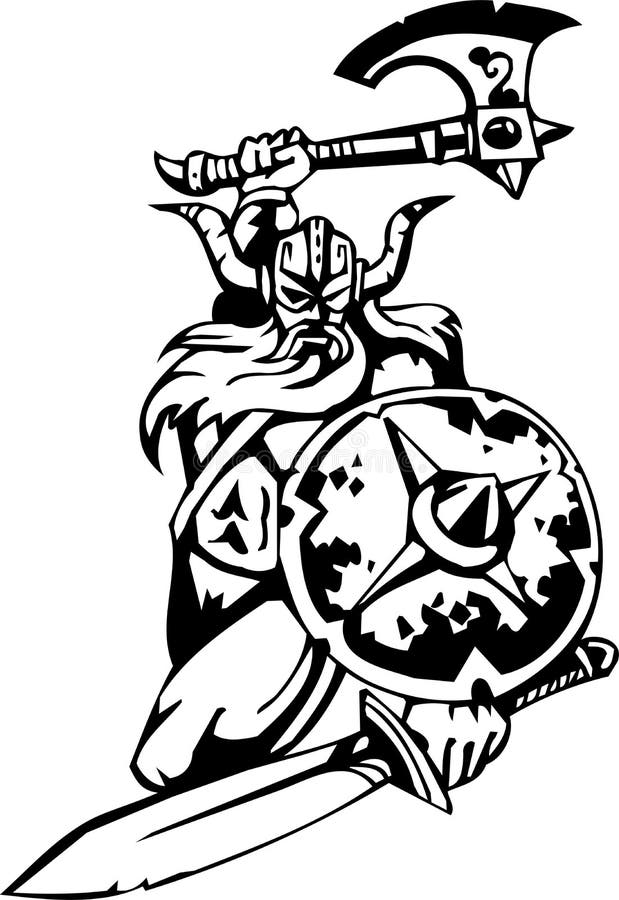 Nordic Viking - Vector Illustration. Vinyl-ready. Stock Vector ...