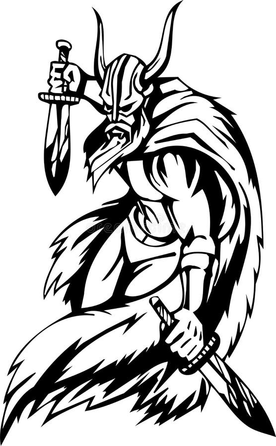 Nordic Viking - Vector Illustration. Vinyl-ready. Stock Vector ...