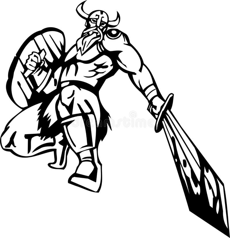 Nordic Viking - Vector Illustration. Vinyl-ready. Stock Vector ...