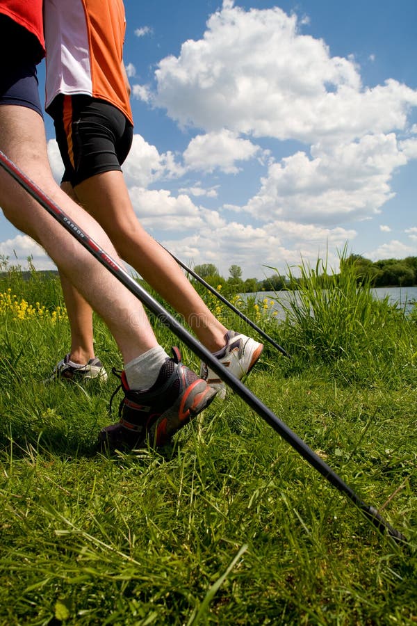 Nordic walking stock photo. Image of outdoors, lifestyles - 7884678
