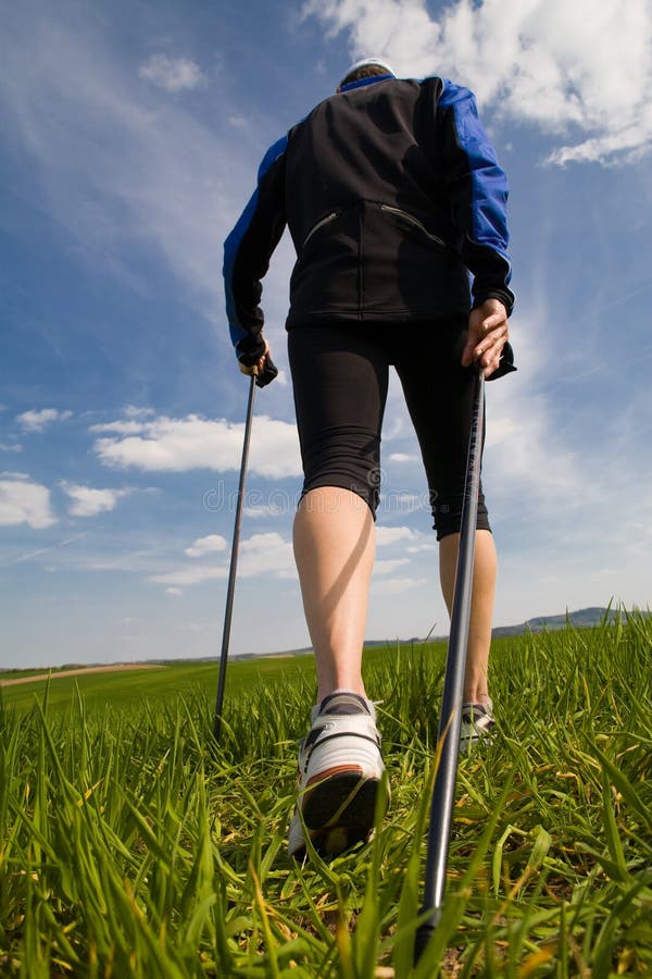 Nordic walking stock image. Image of lifestyles, activity - 7885345