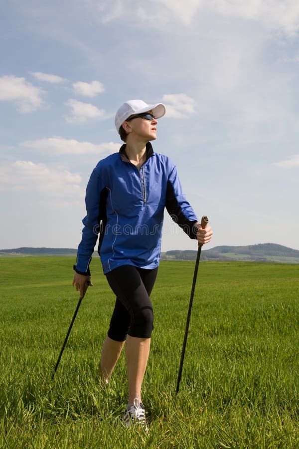 Nordic Walking in Tatra Mountains Stock Image - Image of green ...