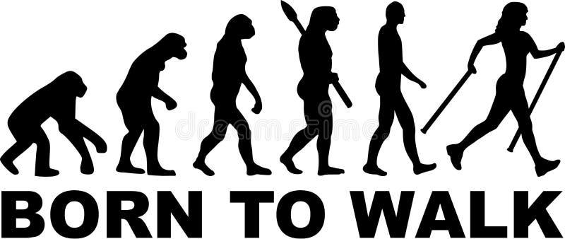 Evolution Hiker stock vector. Illustration of pictogram - 92976628